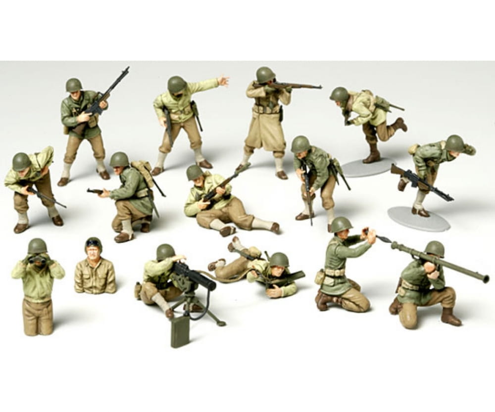 Tamiya Figuren Set US Infanterie (15) 1:48 Plastik Modell...