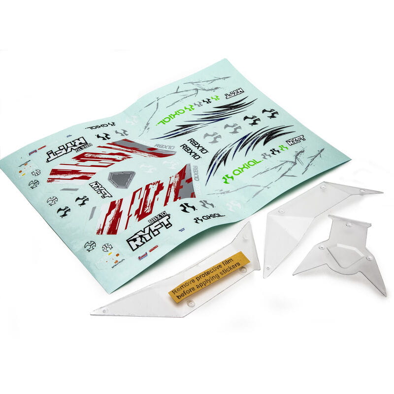 Axial Body Panel Set (Clear): RBX10