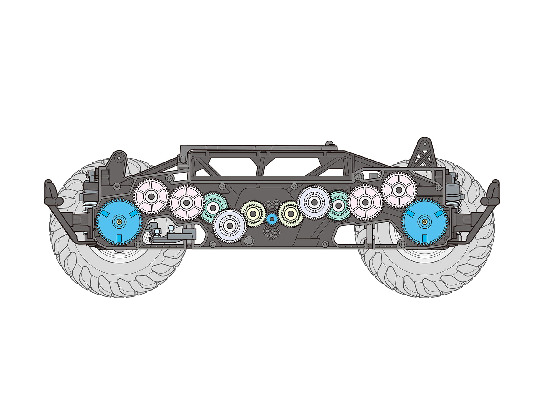 Tamiya RC Squash Van 4WD GF-02 Bausatz Lacki