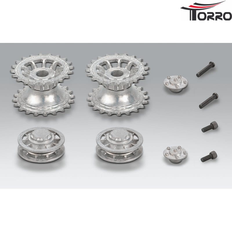 Torro Metall Treib.- u. Leiträder Panzer & Tiger 1 & Heng...