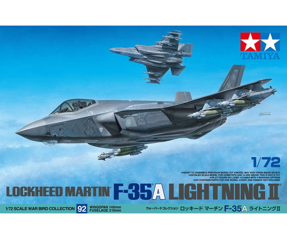 Tamiya 1:72 F-35A Lightning II Plastik Model