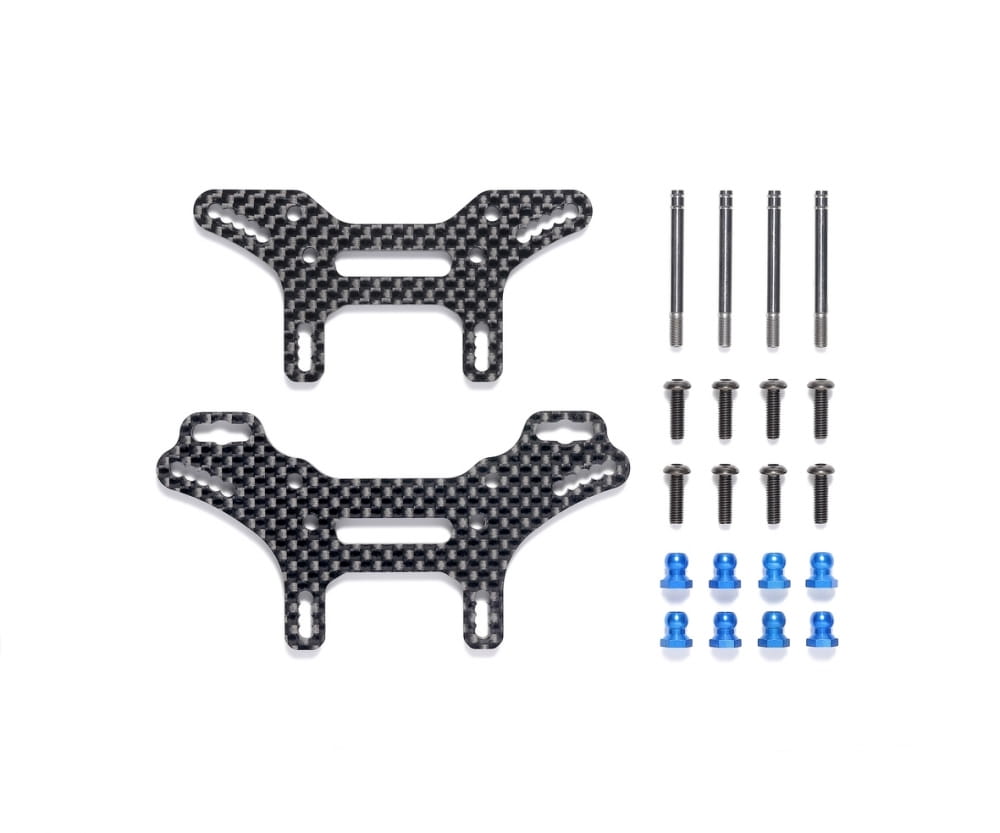 Tamiya XV-02/RS Carb. Dämpferbrücke Set vo/h