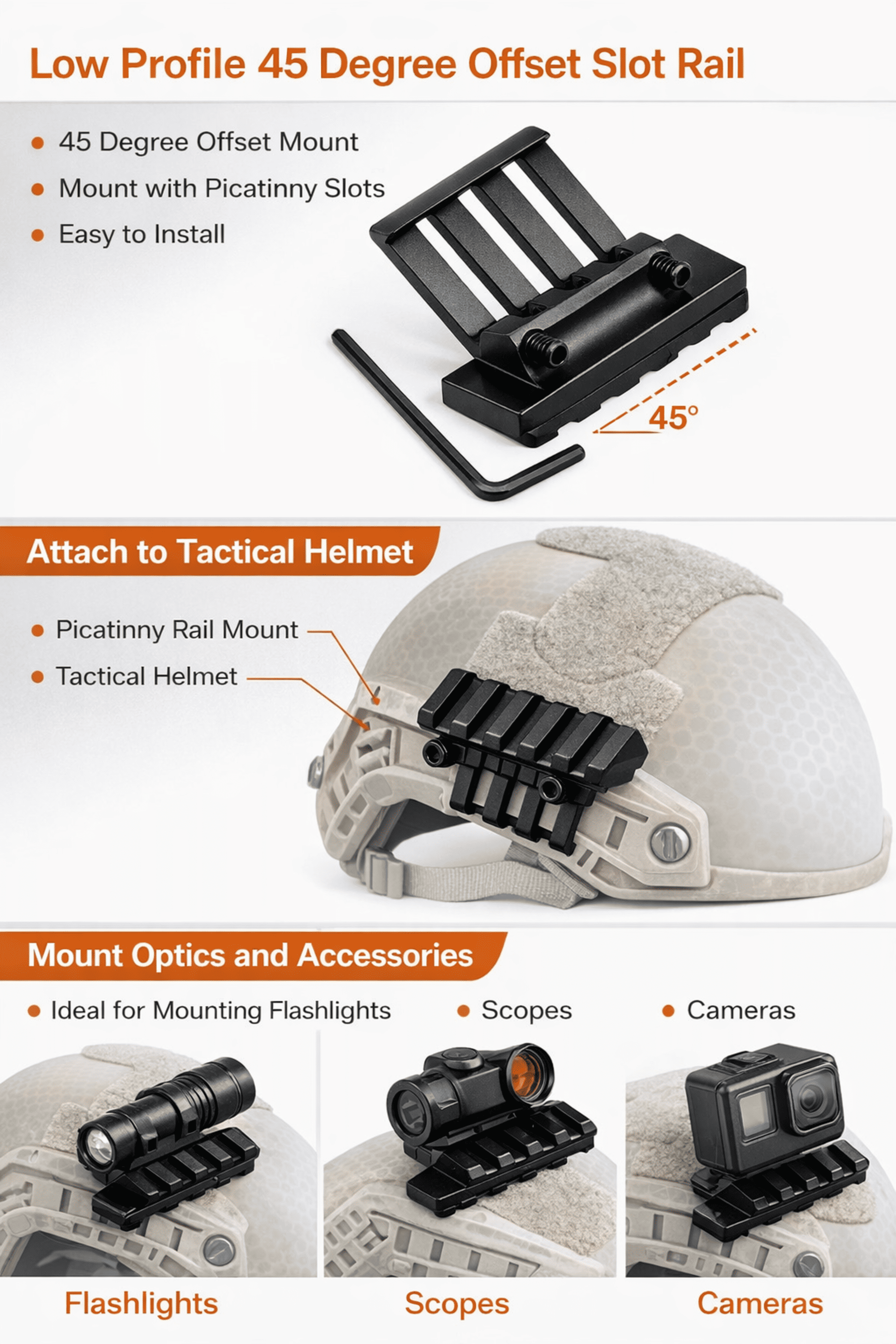 Paintball - Airsoft Picatinny Offset Rail 30 Grad 55 mm