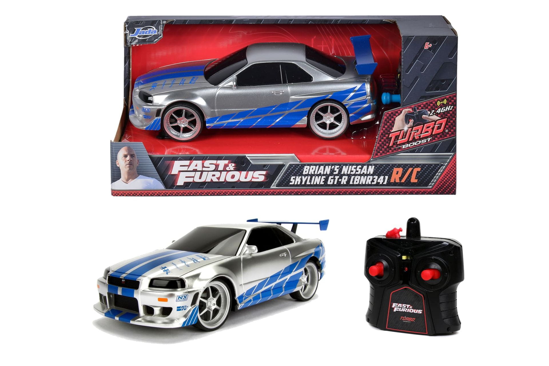 Jada Toys Fast & Furious RC Nissan Skyline GTR 1:24