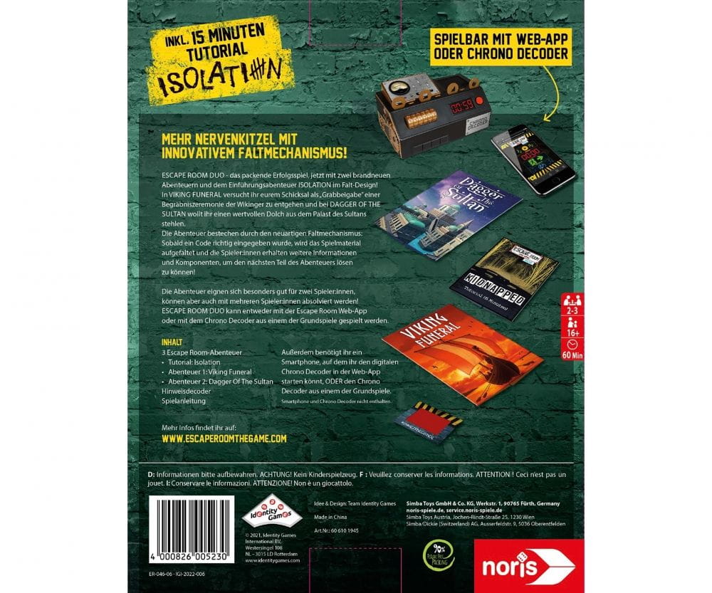 Noris Escape Room Das Spiel Duo 3
